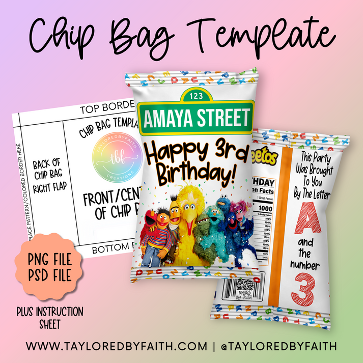 Chip Bag Template – Taylored By Faith